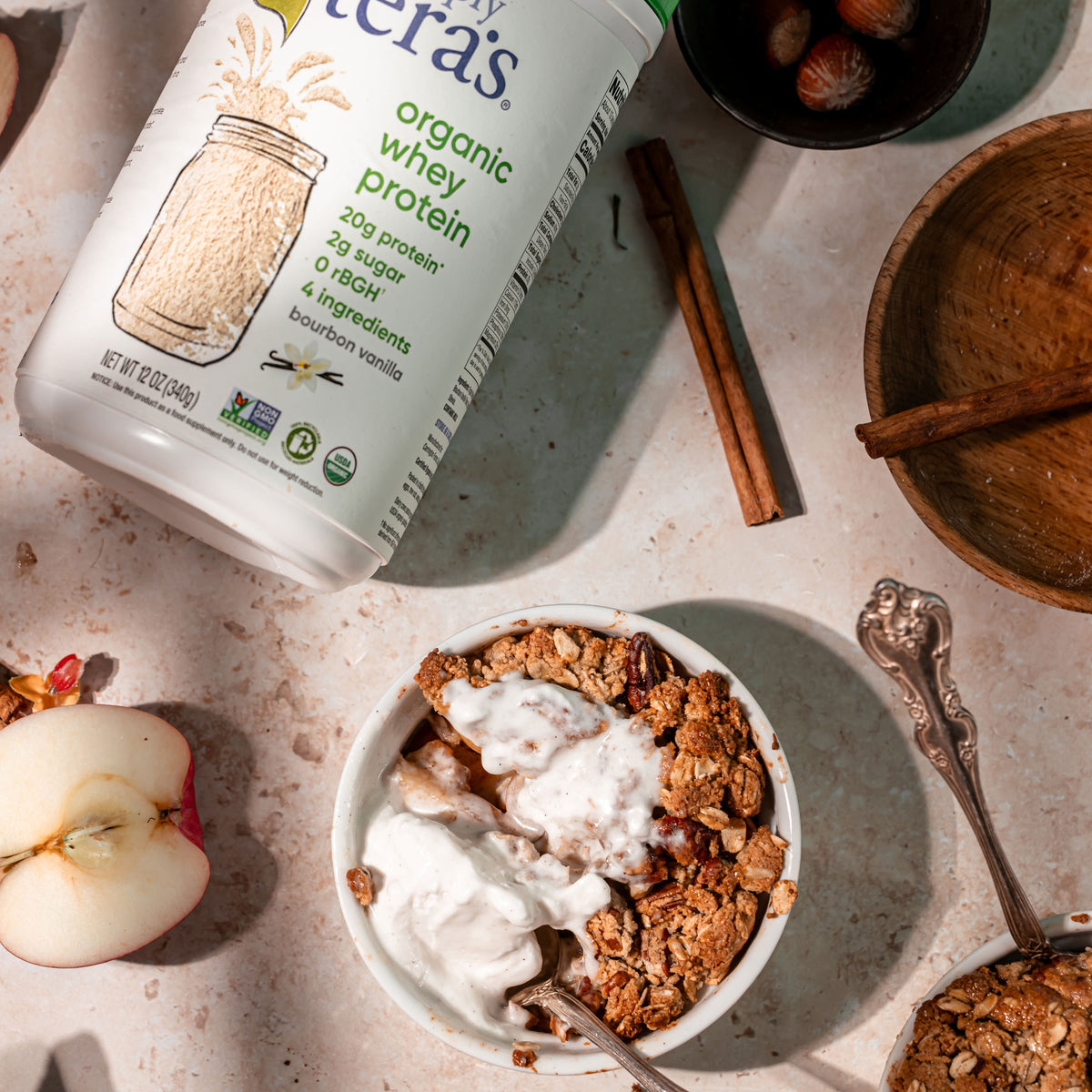 healthy protein-packed apple crisp – simplyteras.com